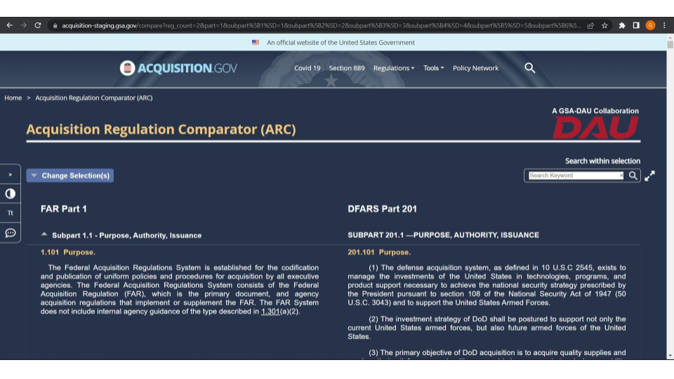 (ARC) User Guide | Acquisition.GOV